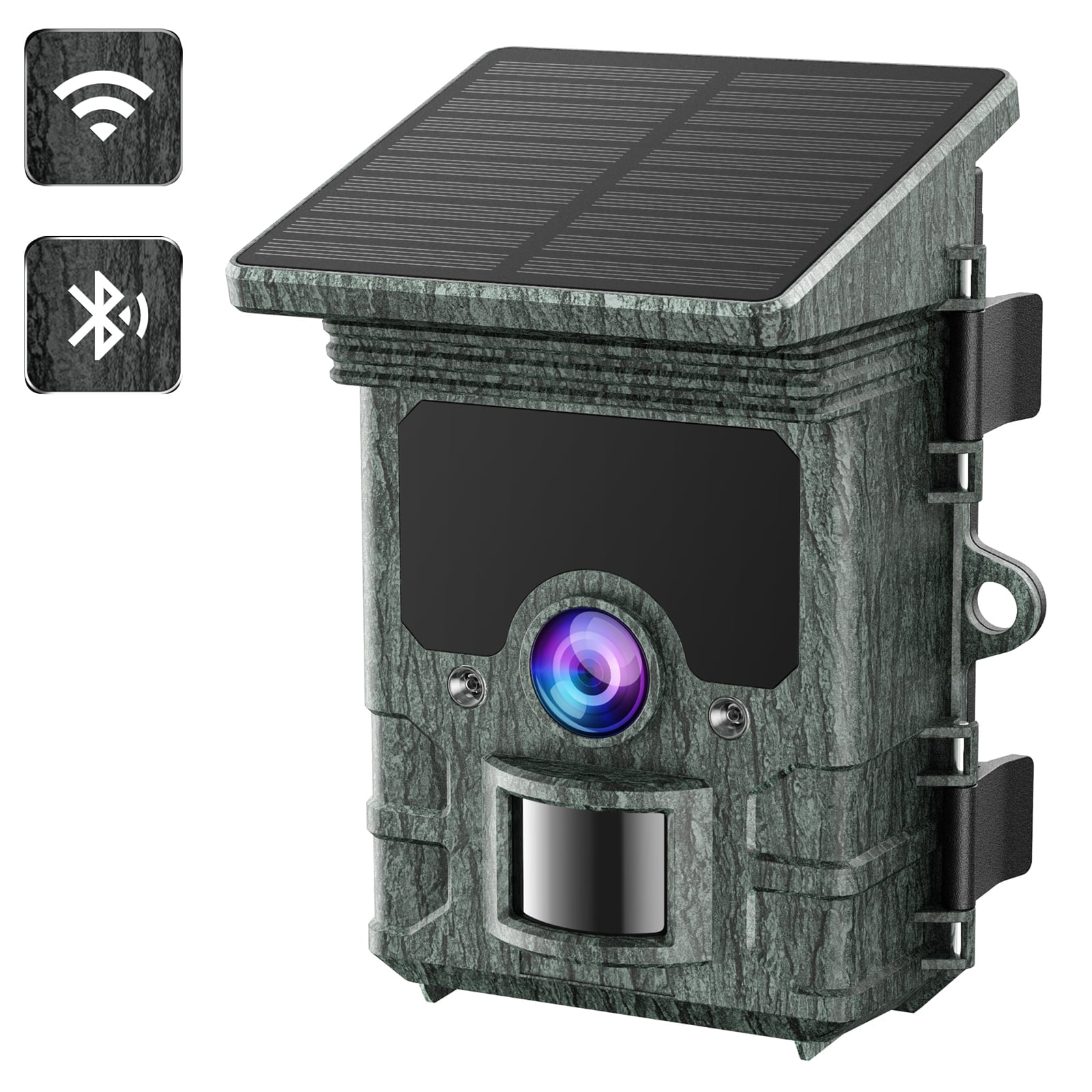 CAMPARK Outdoor Solar WiFi Bluetooth 4K 30fps 46MP Hunting Game Camera ...