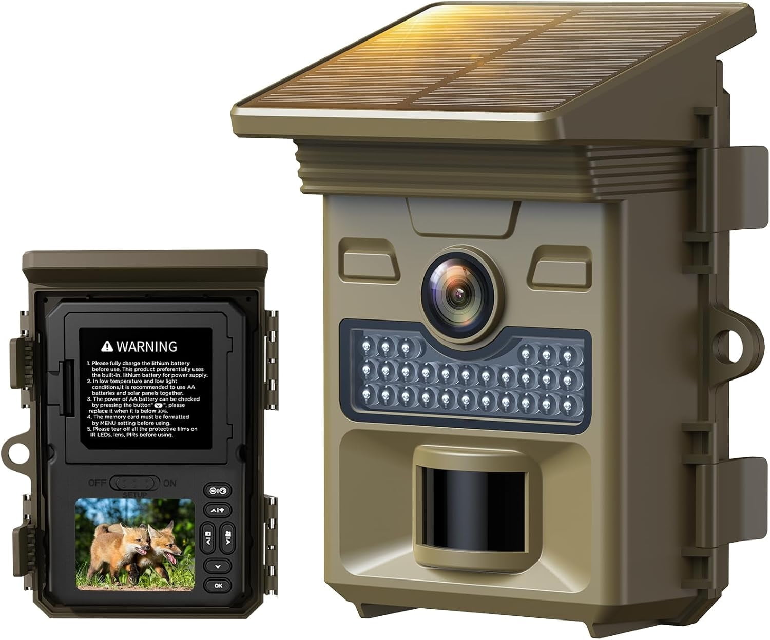 CAMPARK TC19 Solar Trail Camera for Hunting 4K 48MP Game Camera with ...