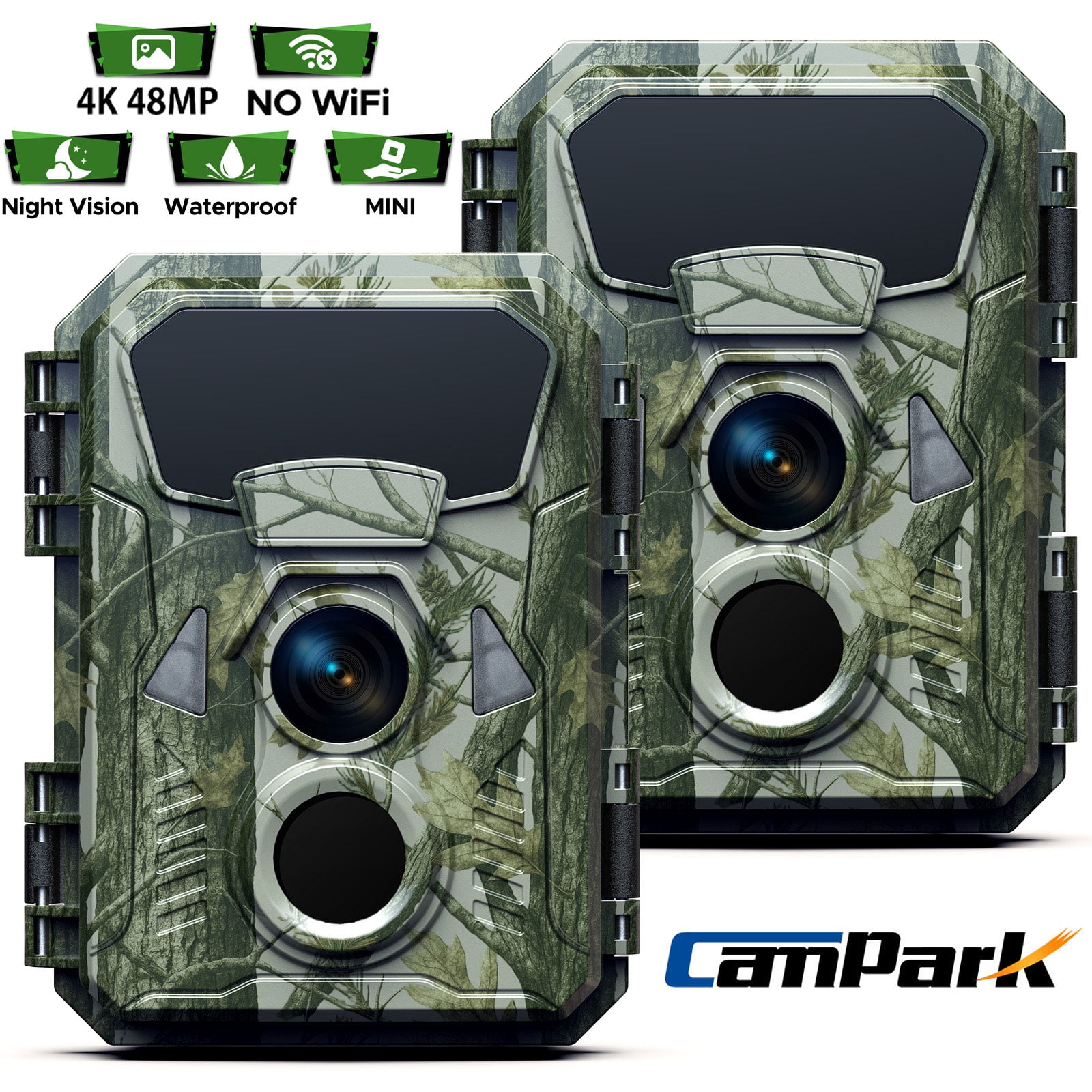 CAMPARK Trail Camera 4K 48MP Game Hunting Deer Camera Night Vision ...