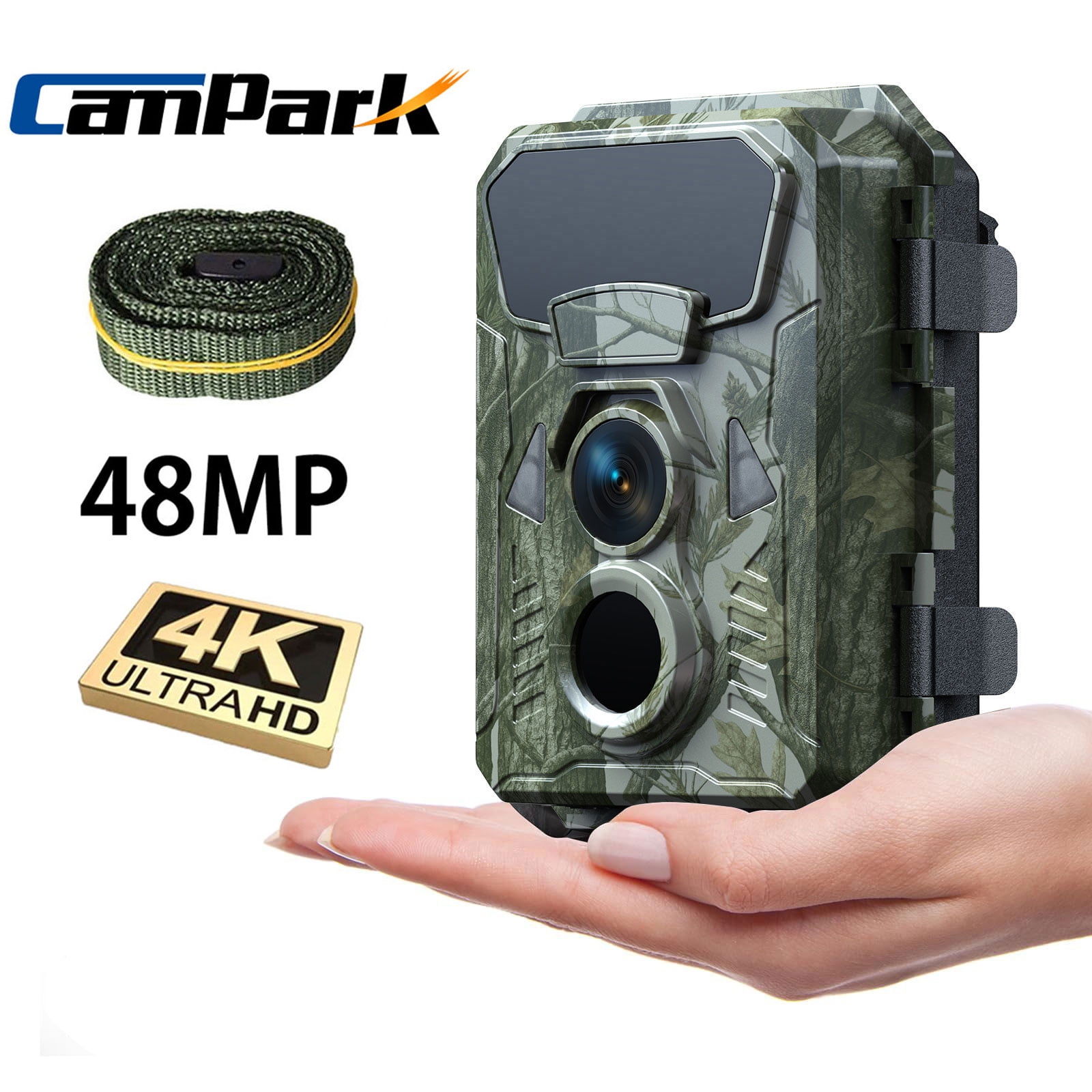 CAMPARK Trail Camera 4K 48MP Hunting Game Camera with PIR Night Vision ...