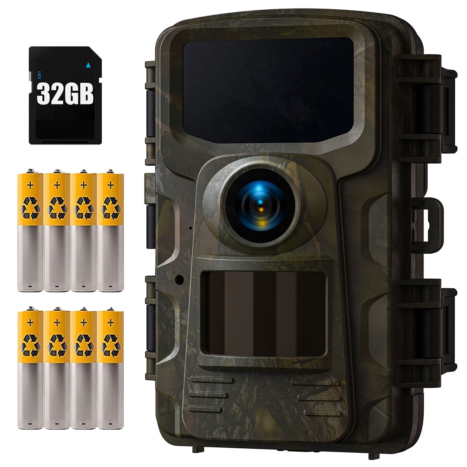 CAMPARK Trail Camera with SD Card and Batteries 1080P 24MP Game Camera ...