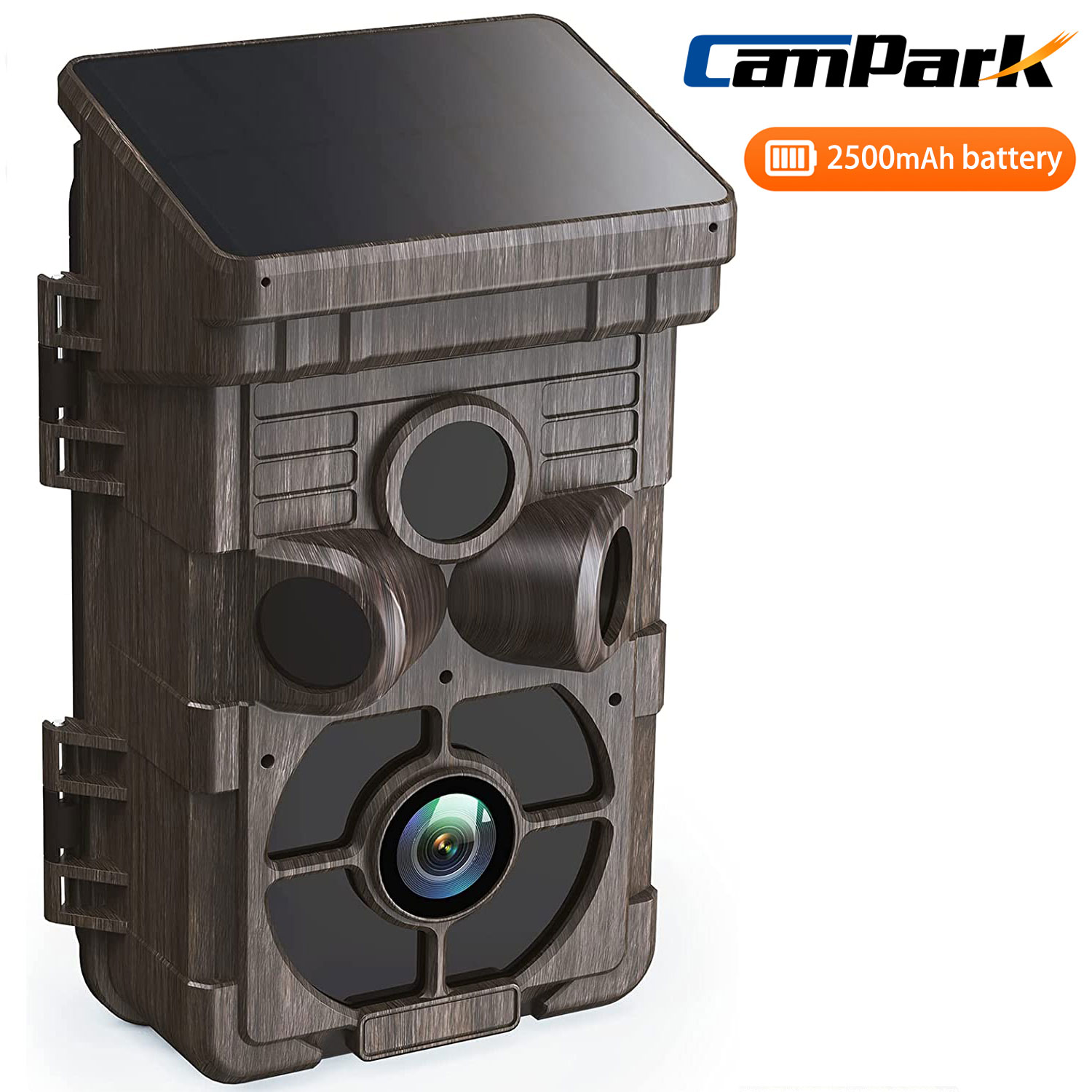 Campark Solar Powered 24MP Trail Camera, Night Vision, Waterproof, 120 ...