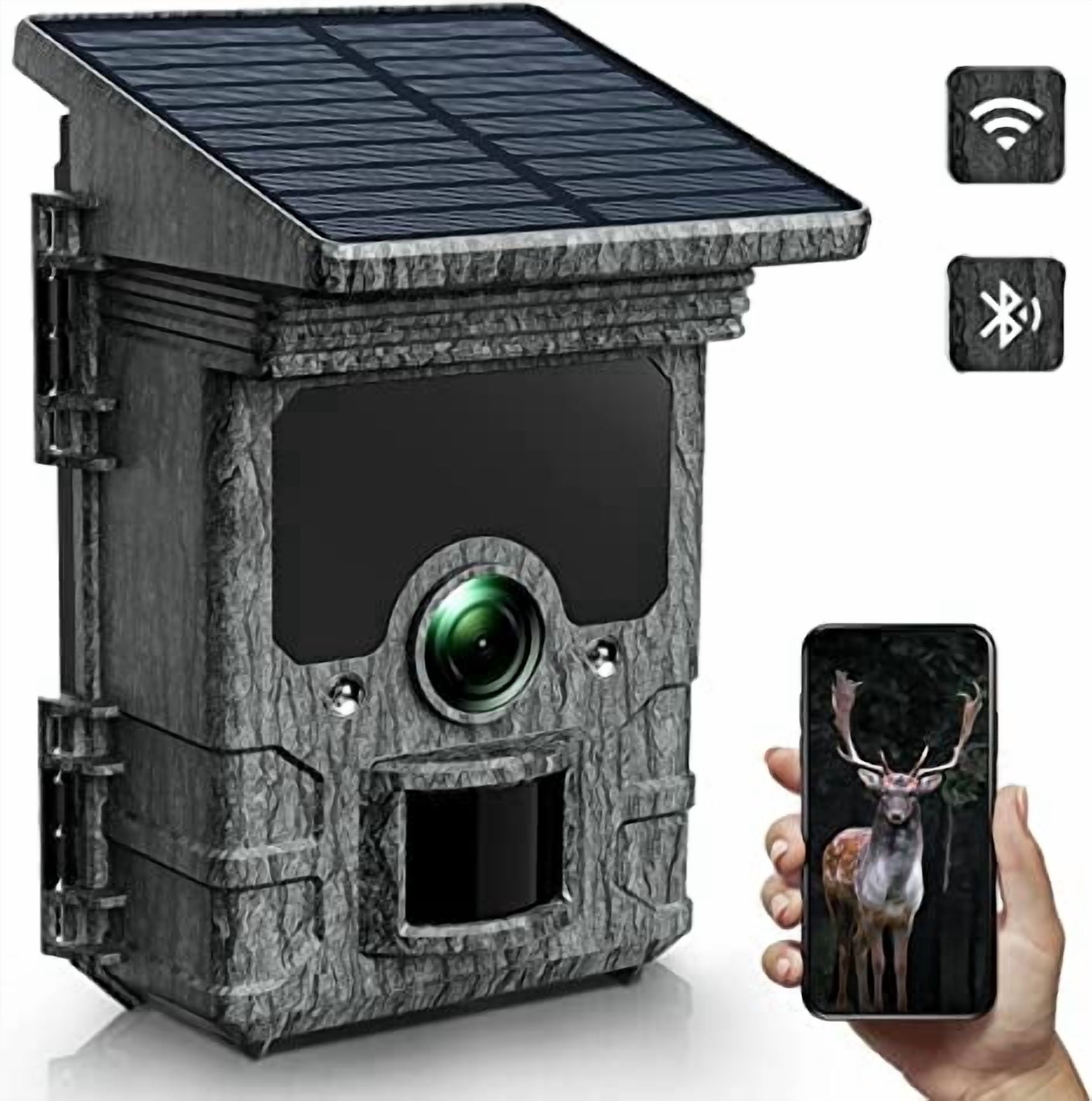 CAMPARK 46MP 4K Wildlife Game Camera, Solar Powered, with Night Vision ...