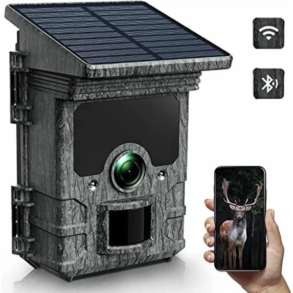 CAMPARK 46MP 4K Wildlife Game Camera, Solar Powered, with Night Vision ...