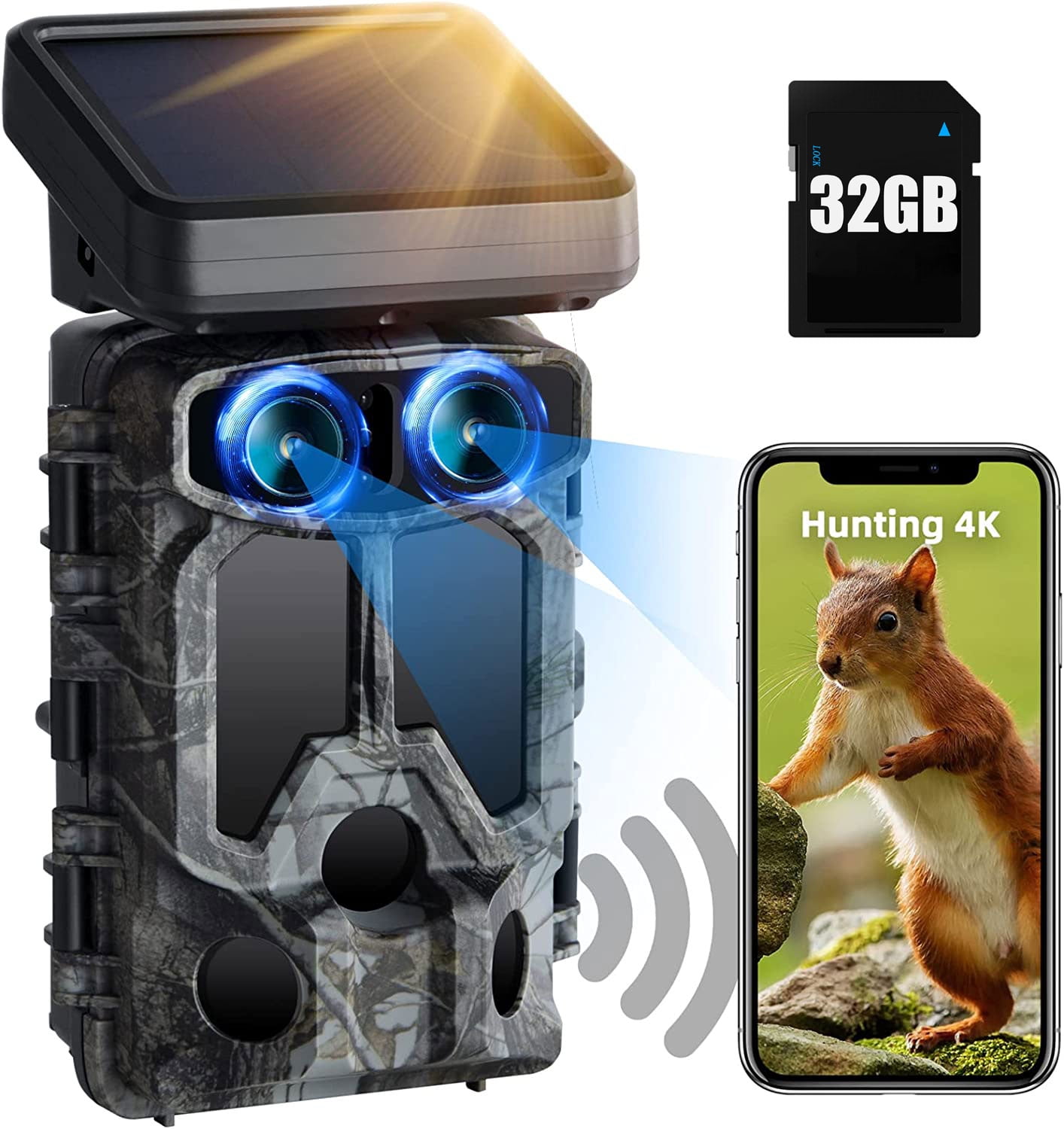 CAMPARK Trail Game Camera with SD Card Native 4K 60MP 30FPS WiFi ...