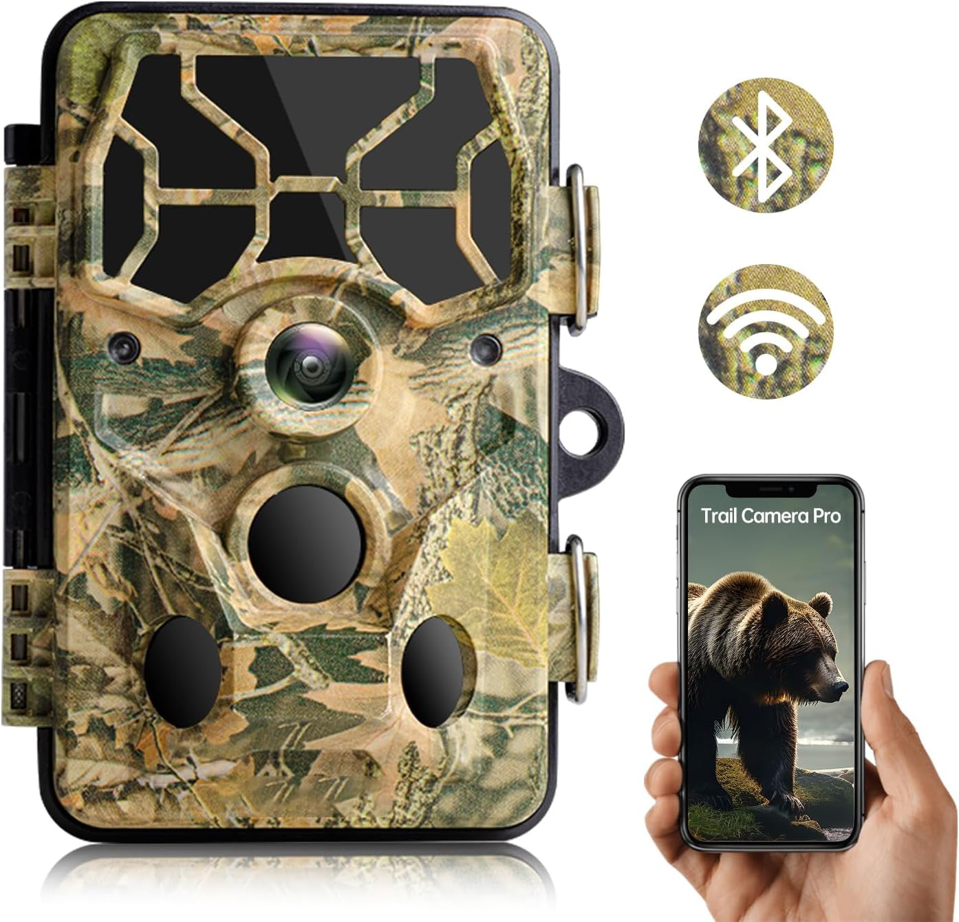CAMPARK WiFi Trail Camera, 30MP 1296P Hunting Wildlife Camera with ...