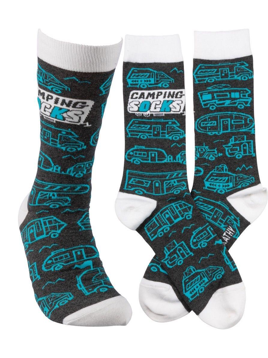 CAMPING SOCKS Novelty Camper Socks, by Primitives by Kathy - Walmart.com