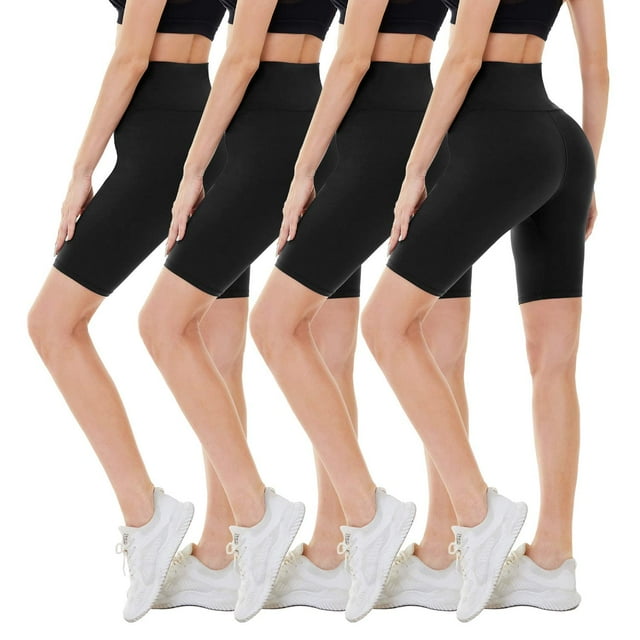 Campsnail 4 Pack Biker Shorts For Women 8 High Waist Tummy Control