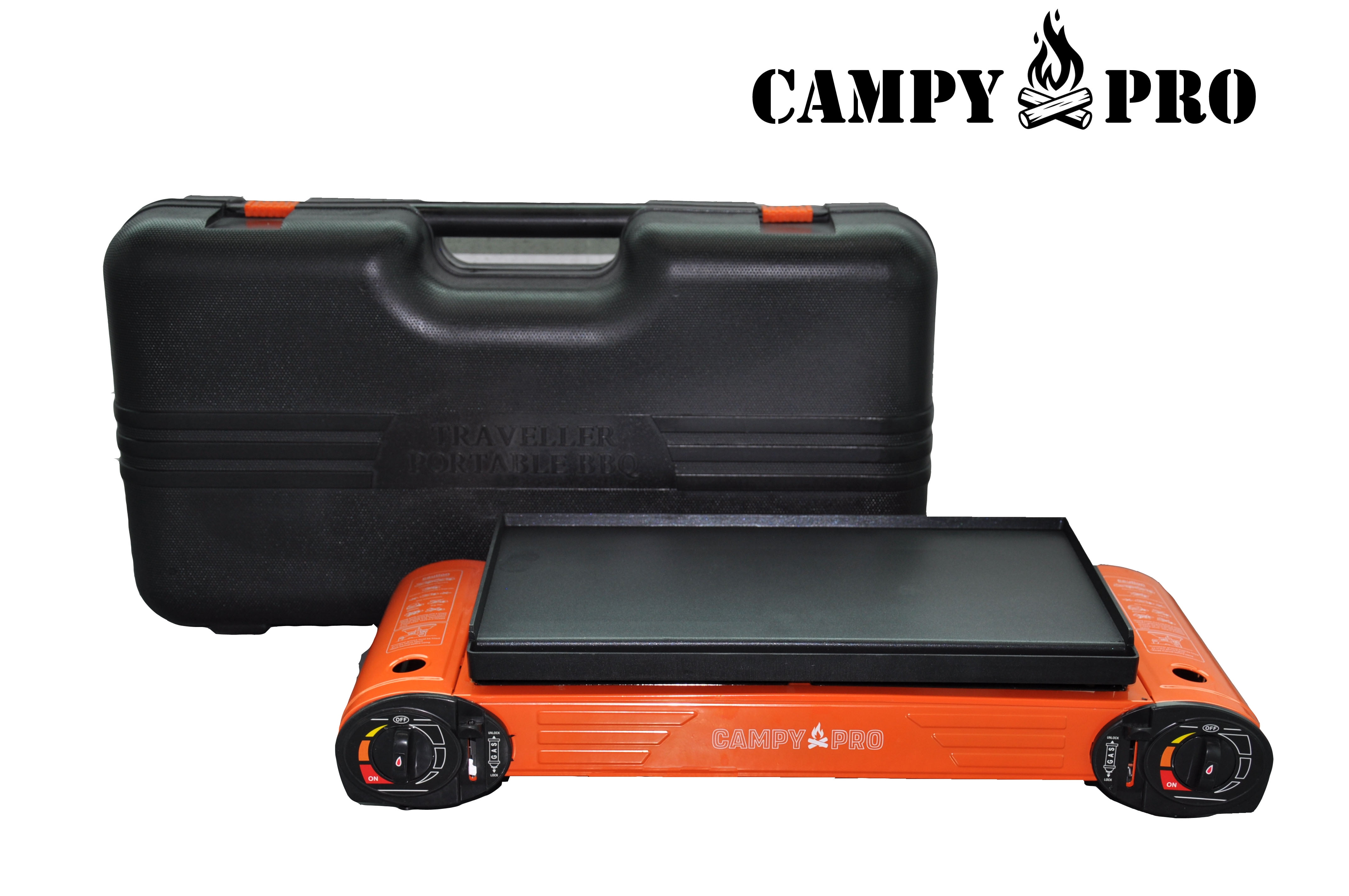 CAMPY PRO 2-Burner Butane Camping Stove - Portable Camping Grill with ...