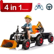 Joyspirit 12V Kids Ride-On Excavator Digger Truck, Remote Control ...