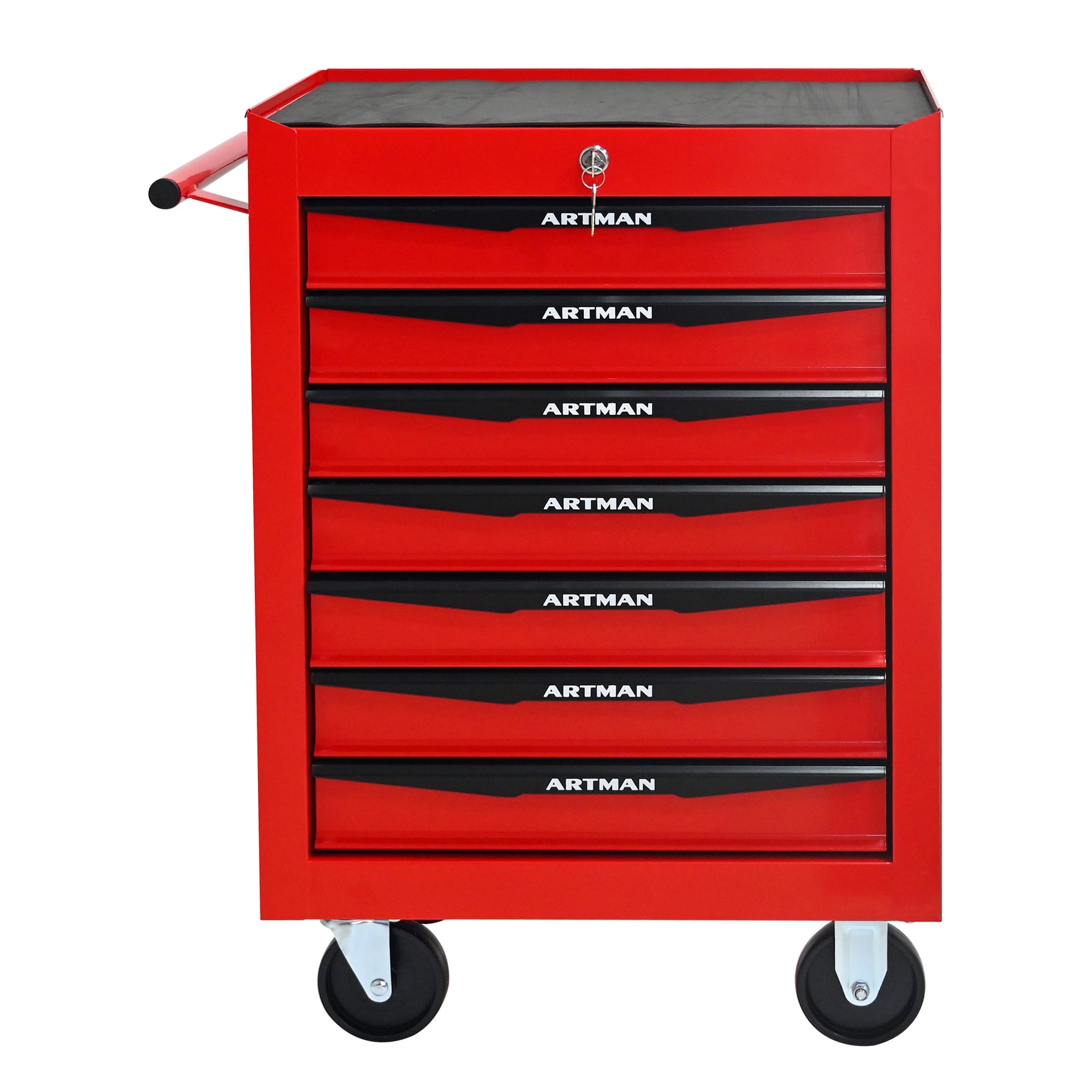 POVANL 7 Drawers Portable Tool Cart with Key Locking, Ball Bearing ...
