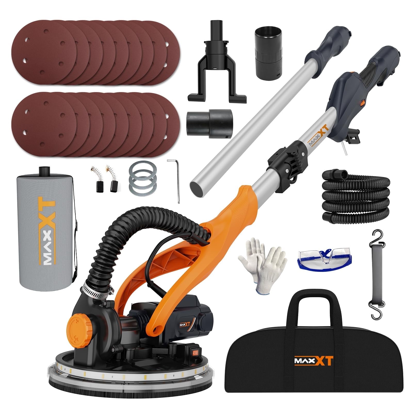 POVANLI 820W Electric Drywall Sander with Vacuum Dust Collection, 6.5A ...