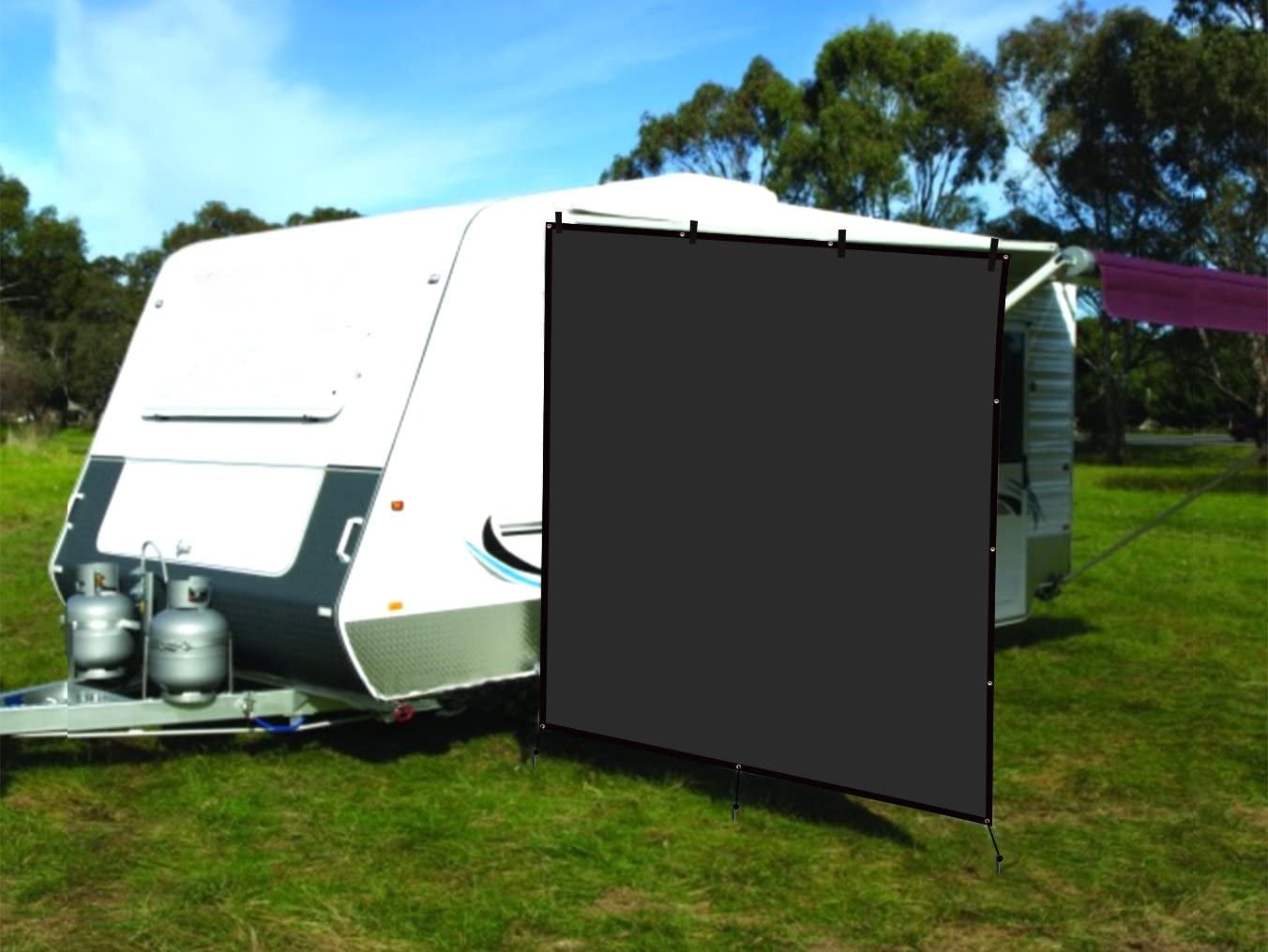 CAMWINGS RV Awning Privacy Screen Shade Panel Kit Side Sunblock Shade ...