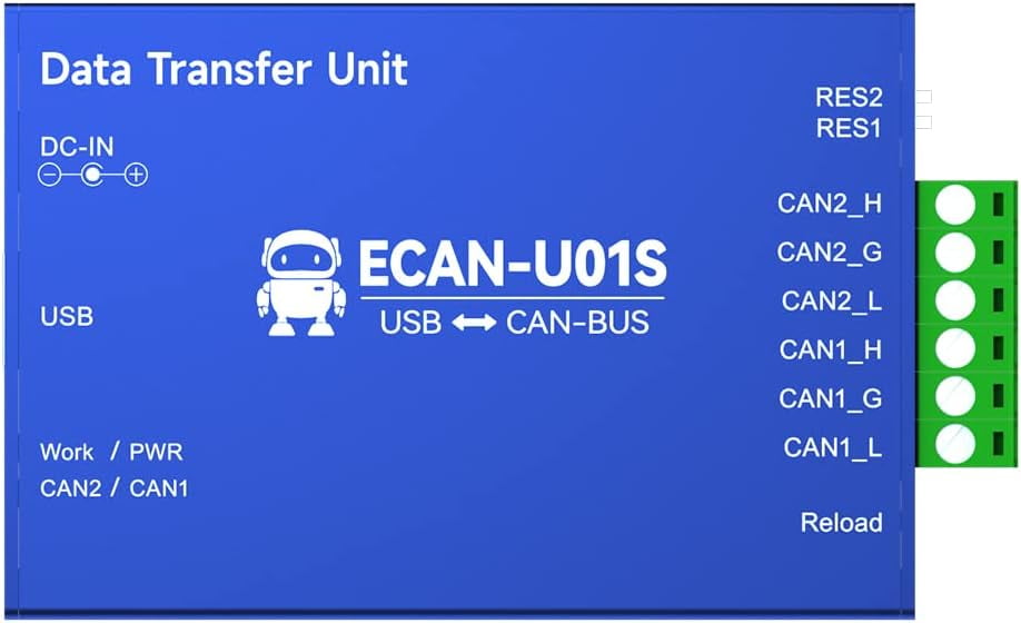 CAN to USB Protocol Converter ECAN-U01S CAN Relay Dual Channel Can2.0 Baud Rate 1M PC to USB2.0 ...