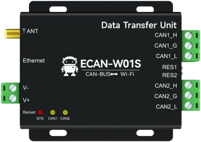 CAN2.0 to WiFi Converter Serial Server AP STA ECAN-W01S TCP Gateway CANBUS Heatbeat Watchdog ...