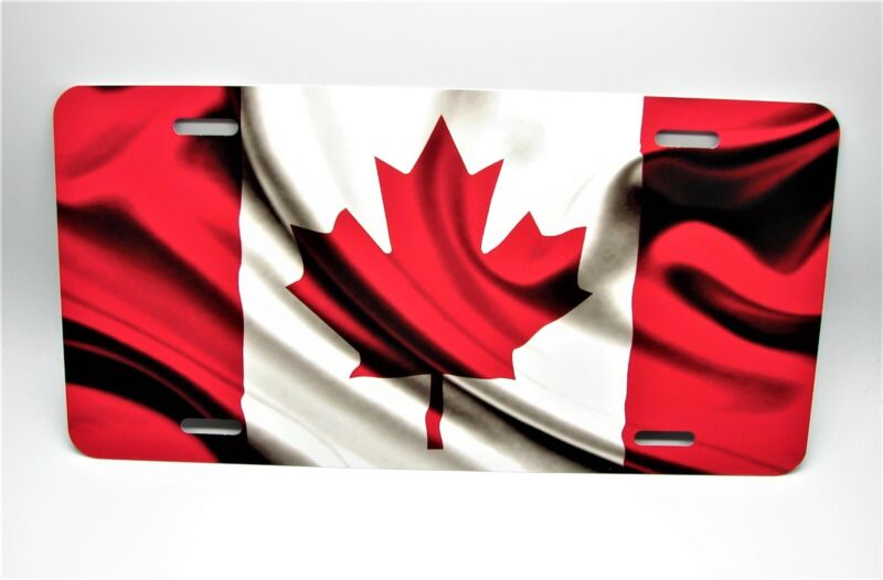 CANADA FLAG METAL CAR LICENSE PLATE MAPLE LEAF CANADIAN FLAG l'Unifolié ...