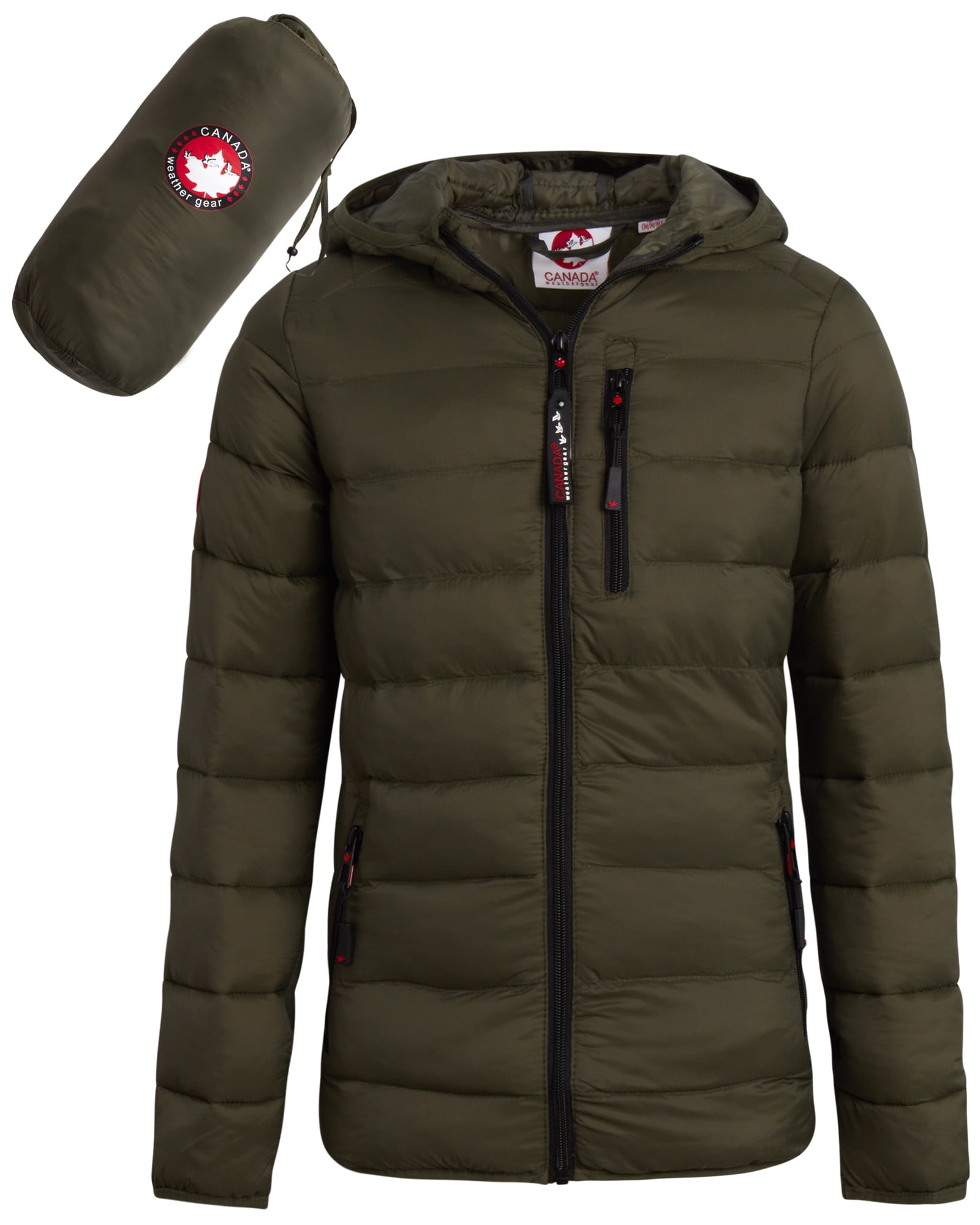 CANADA WEATHER GEAR Boys' Puffer Jacket - Lightweight Nylon Packable ...