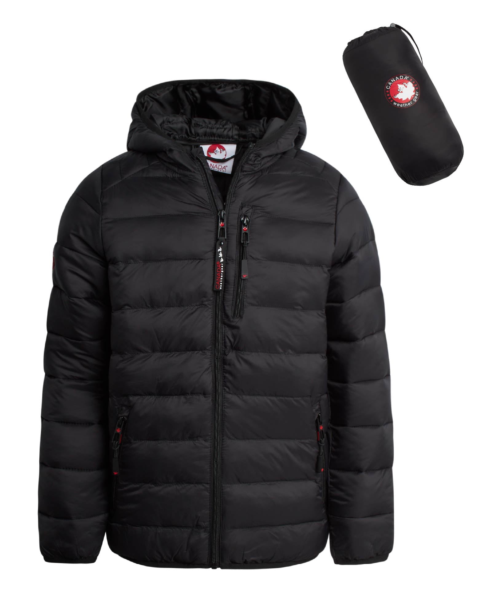 CANADA WEATHER GEAR Boys' Puffer Jacket - Lightweight Nylon Packable ...