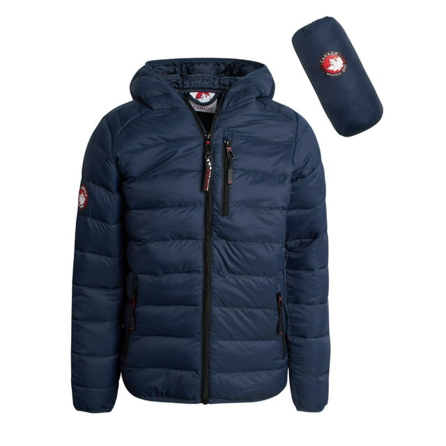 CANADA WEATHER GEAR Boys' Puffer Jacket - Lightweight Nylon Packable ...