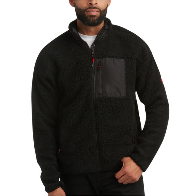 CANADA WEATHER GEAR Men's Fleece Jacket - Sherpa Lined Zip Up Jacket ...