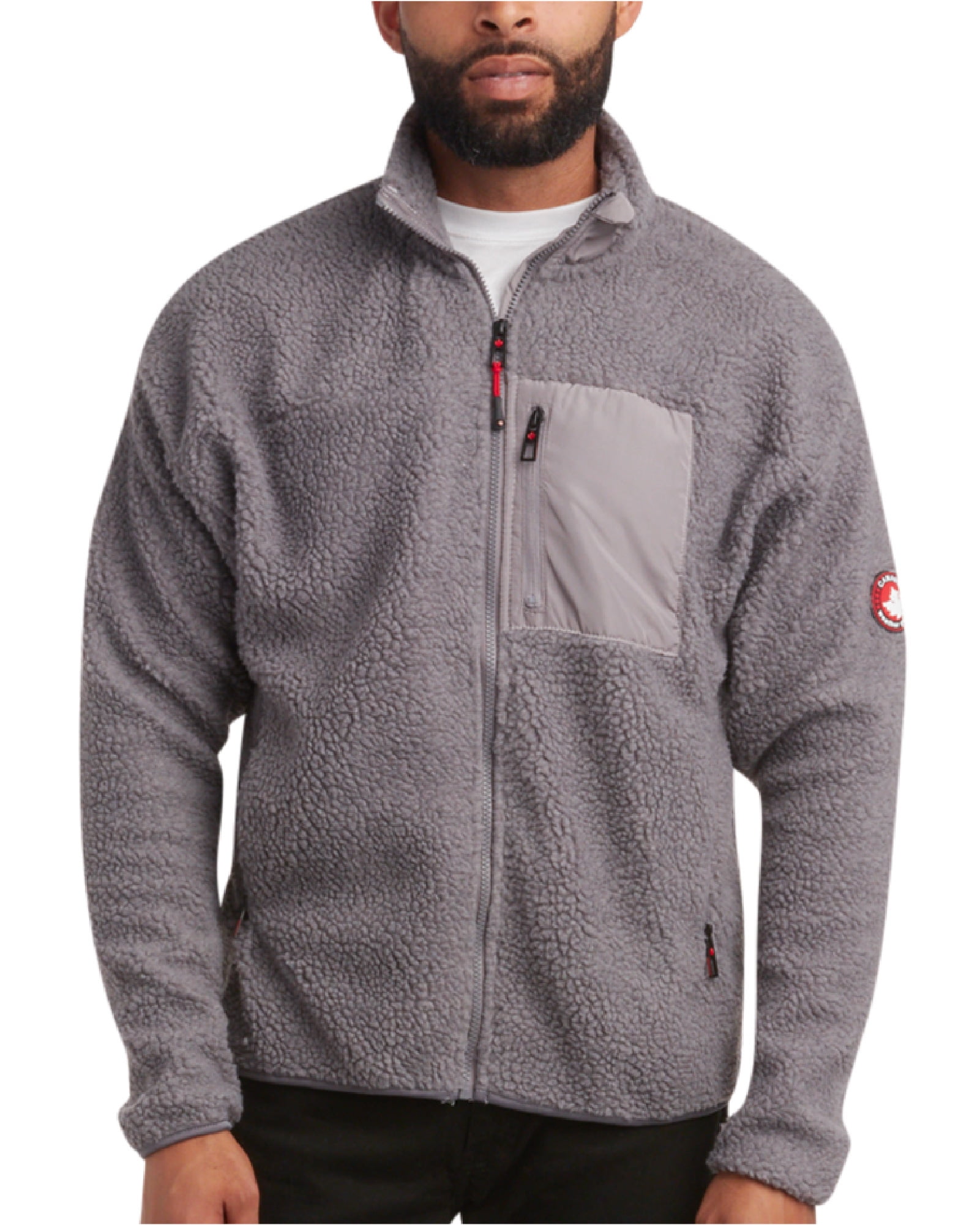 CANADA WEATHER GEAR Men's Fleece Jacket - Sherpa Lined Zip Up Jacket ...