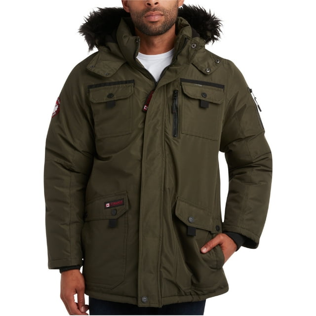 CANADA WEATHER GEAR Men's Parka Jacket - Heavyweight Ripstop Therma ...