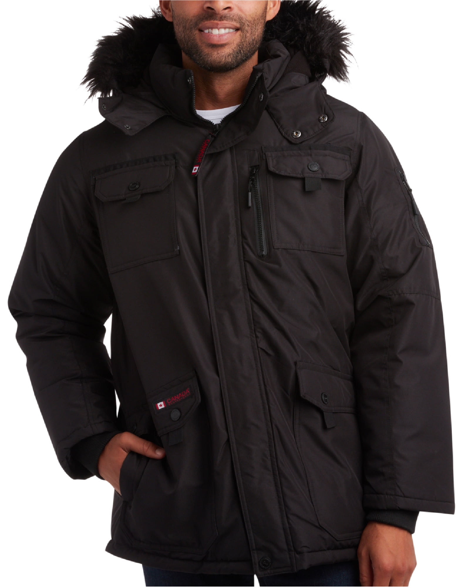 CANADA WEATHER GEAR Men's Parka Jacket - Heavyweight Ripstop Therma ...