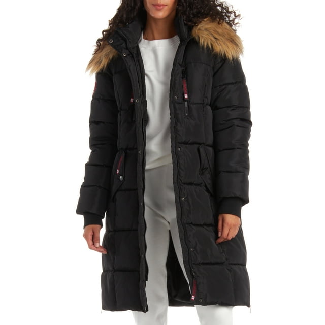 CANADA WEATHER GEAR Women's Heavyweight Long Length Bubble Puffer ...