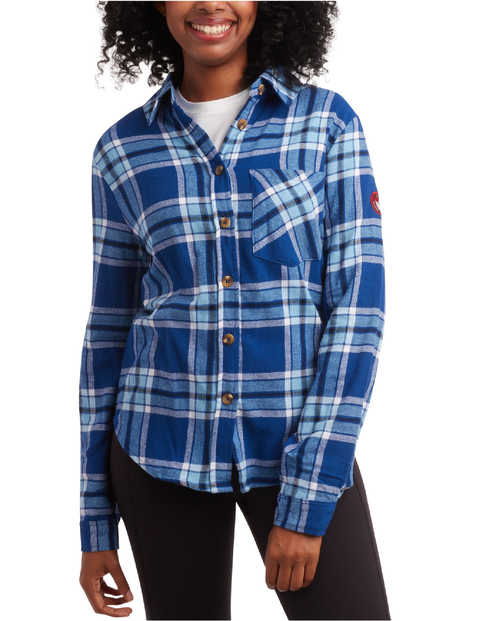 CANADA WEATHER GEAR Women's Long Sleeve Shirt - Casual Yarn Dye Button ...