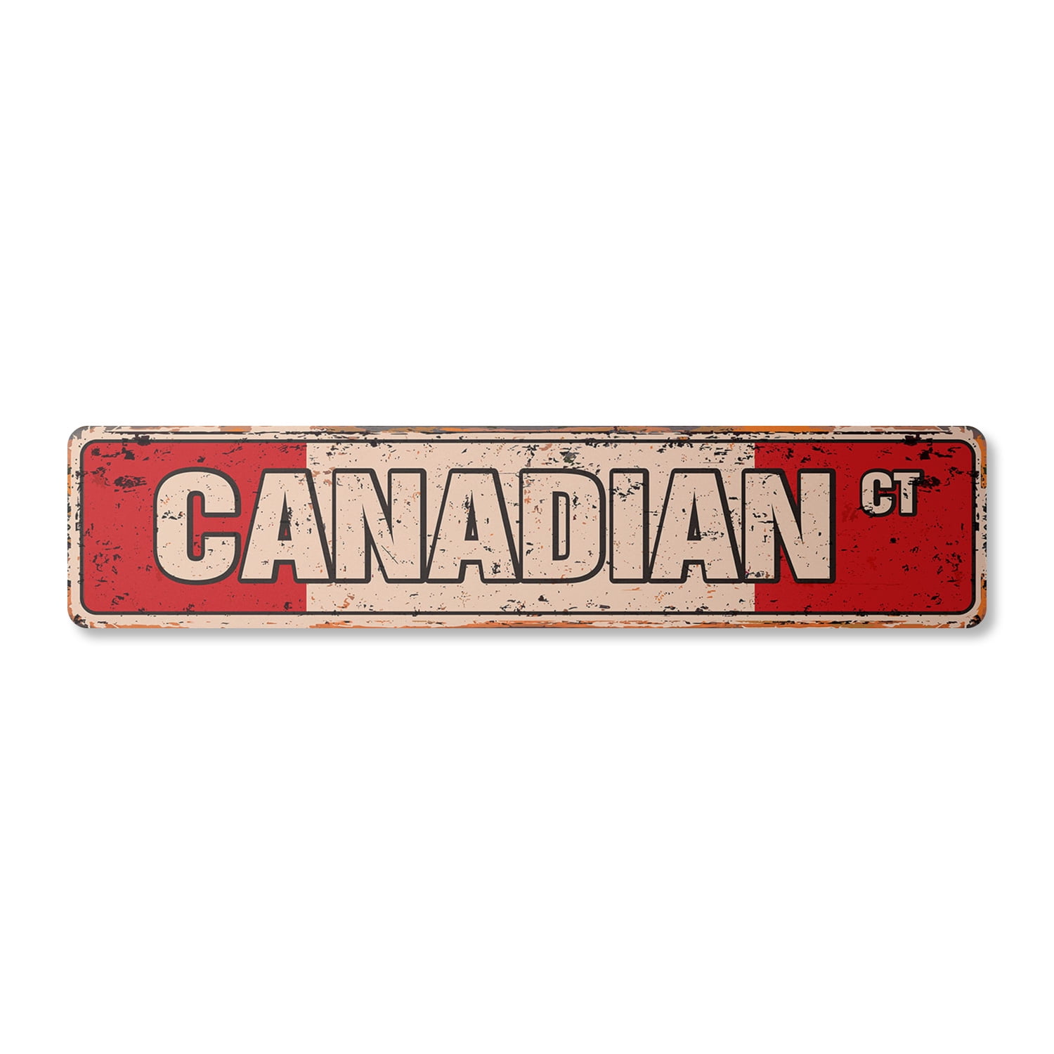 CANADIAN FLAG Vintage Aluminum Street Sign Canada flags maple leaf ...