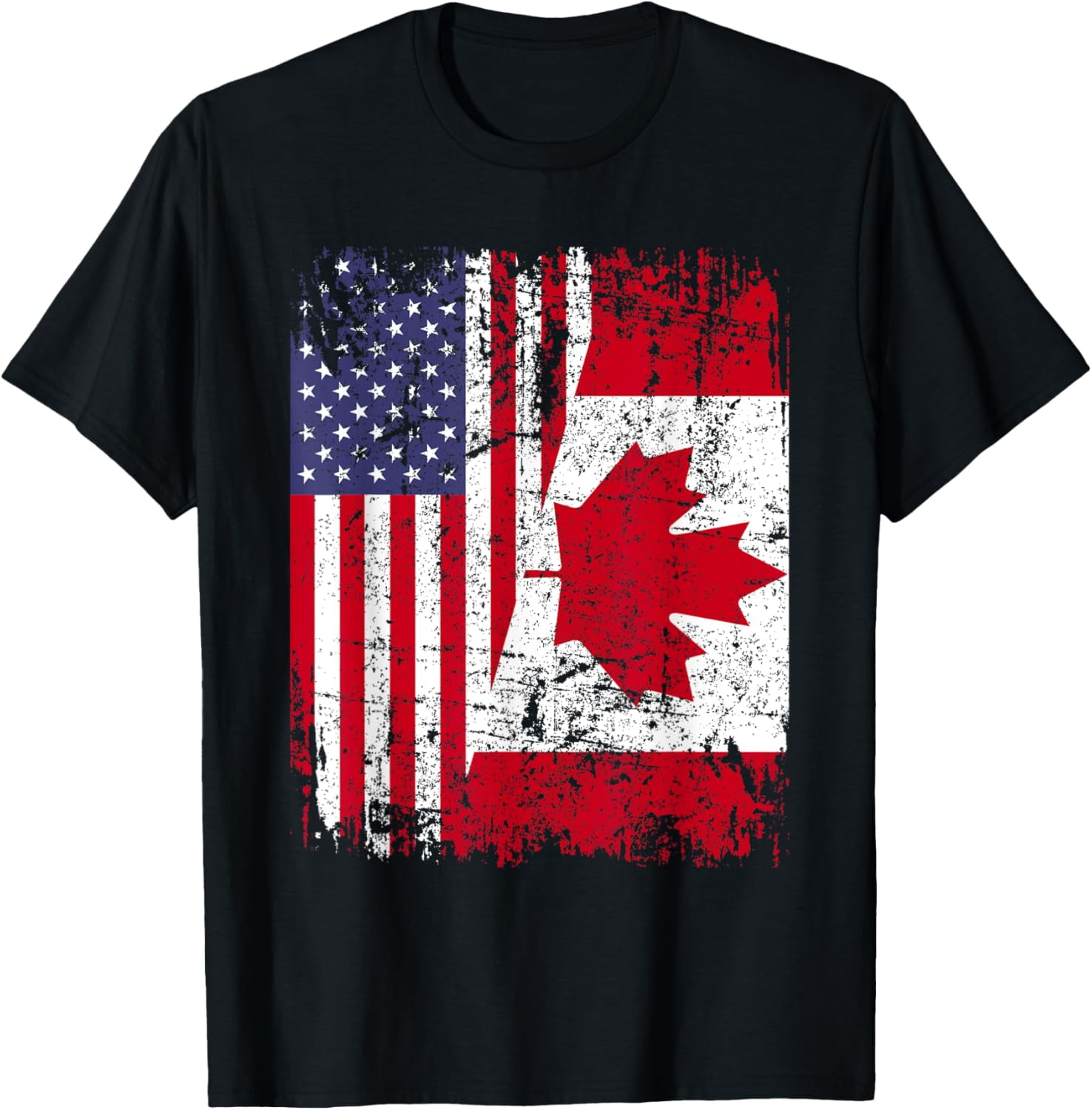 CANADIAN ROOTS | Half American Flag | CANADA T-Shirt - Walmart.com