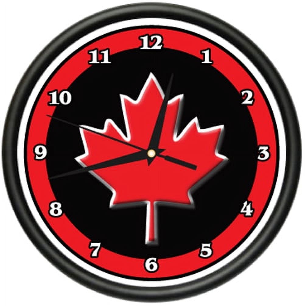 CANADIAN Wall Clock canada flag maple leaf new gift - Walmart.com