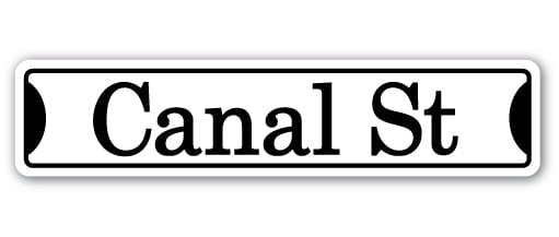 CANAL ST Street Sign Childrens Name Room Sign | Indoor/Outdoor | 36 ...