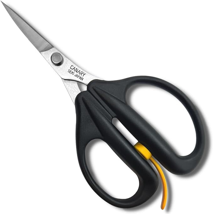 CANARY Spring Loaded Craft Scissors 6.3" [Sharp & Thin Curved Blade ...