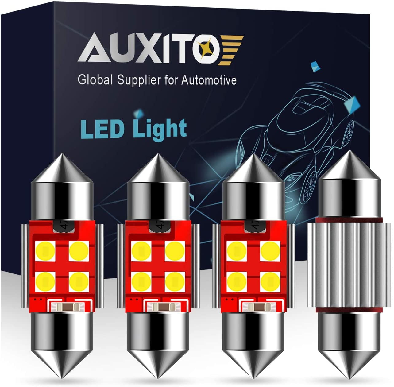 CANBUS Error Free 31mm (1.25 inch) DE3175 DE3021 Festoon LED Bulbs 3030 ...