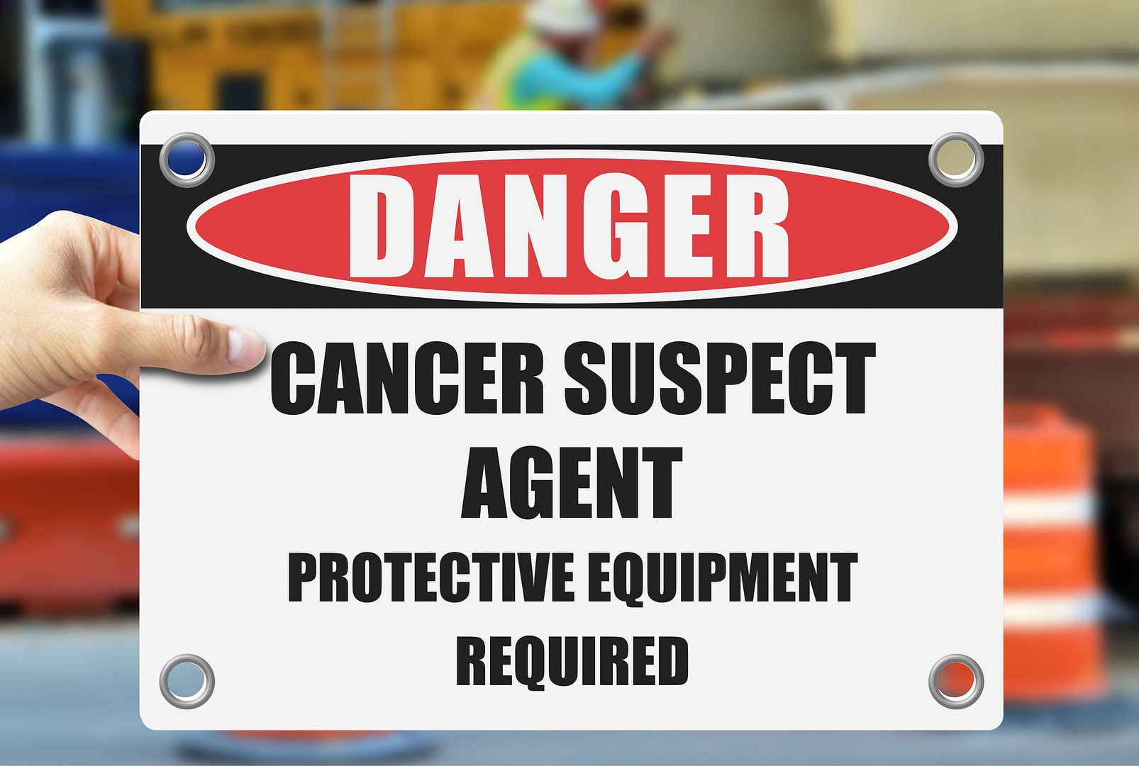 CANCER SUSPECT AGENT PROTECTIVE EQUIPMENT REQUIRED | Warning Notice ...