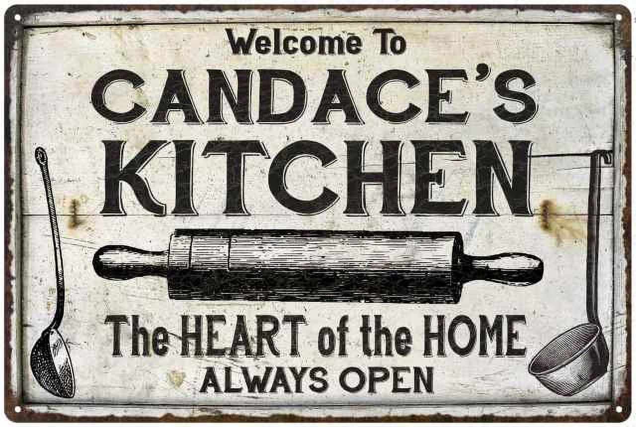 CANDACE'S Kitchen Farmhouse Sign Gift 8x12 Metal 108120033346 - Walmart.com