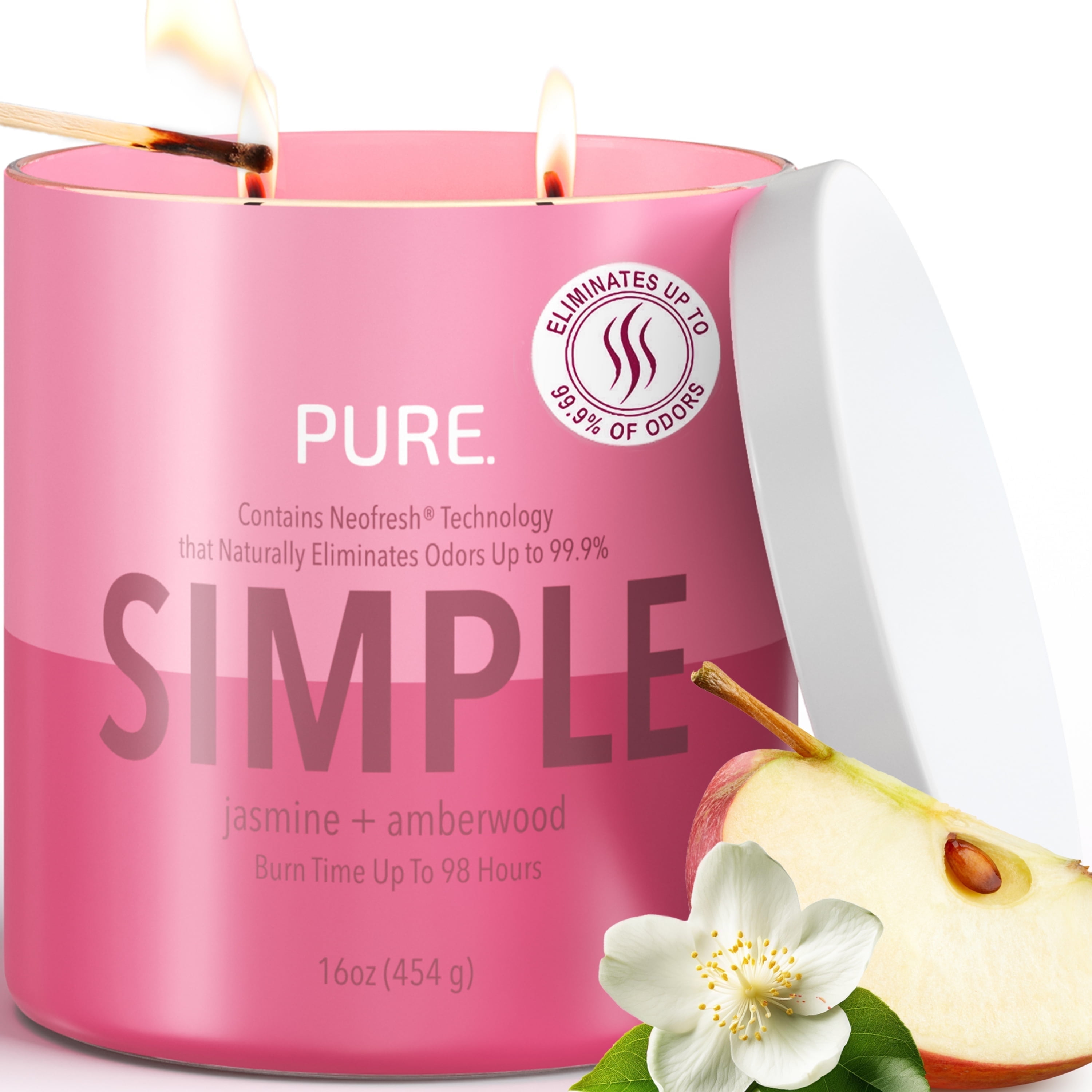 CANDLE-LITE PURE Scented Candles, One 16 oz. Two-Wick Aromatherapy ...