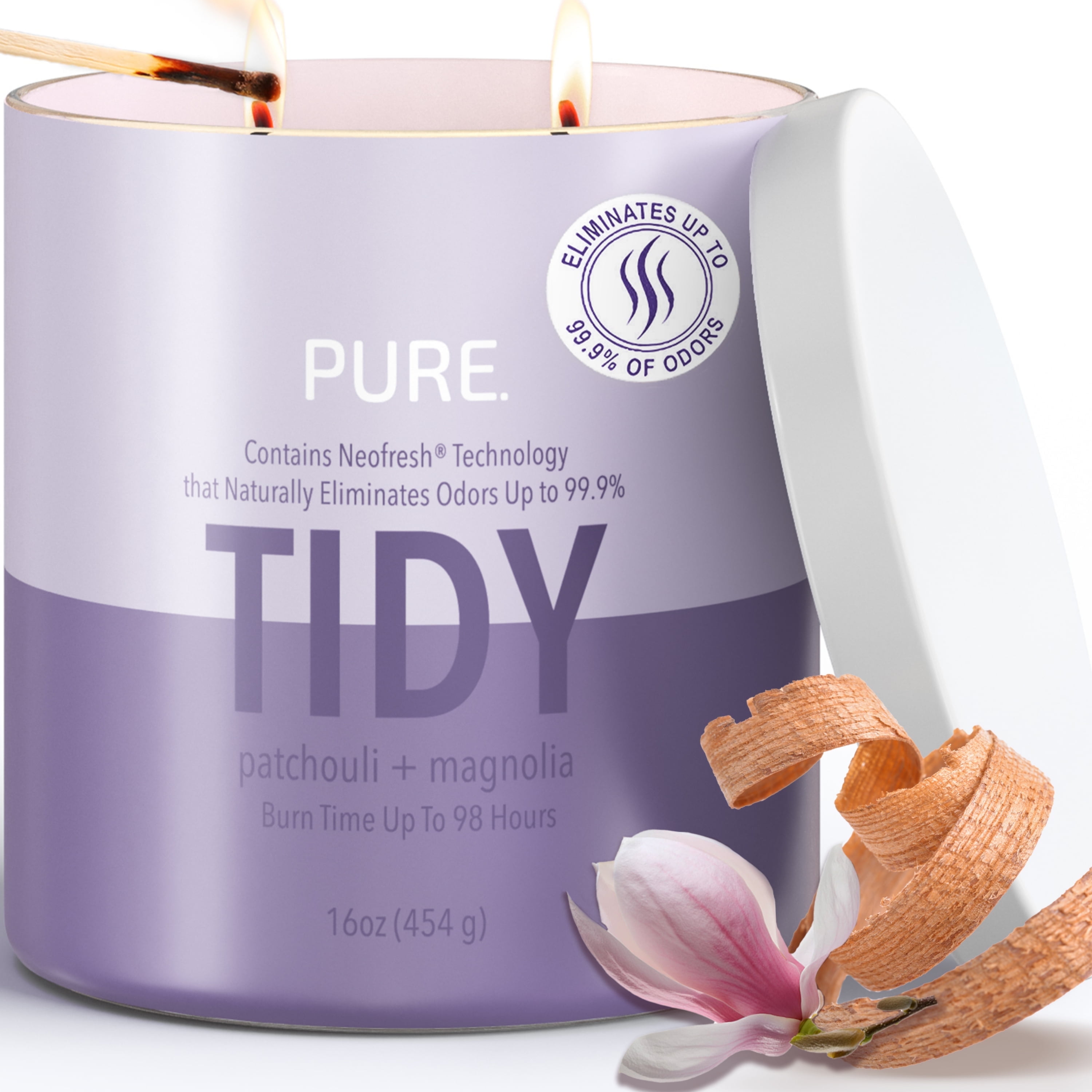 CANDLE-LITE PURE Scented Candles, One 16 oz. Two-Wick Aromatherapy ...