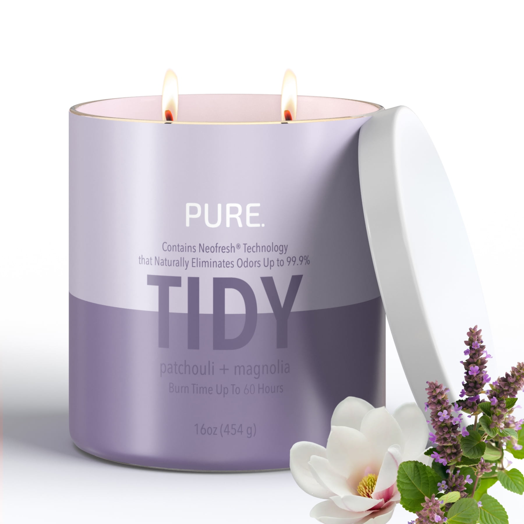 Candle-Lite Pure Patchouli & Magnolia Odor Eliminating Scented Candles ...