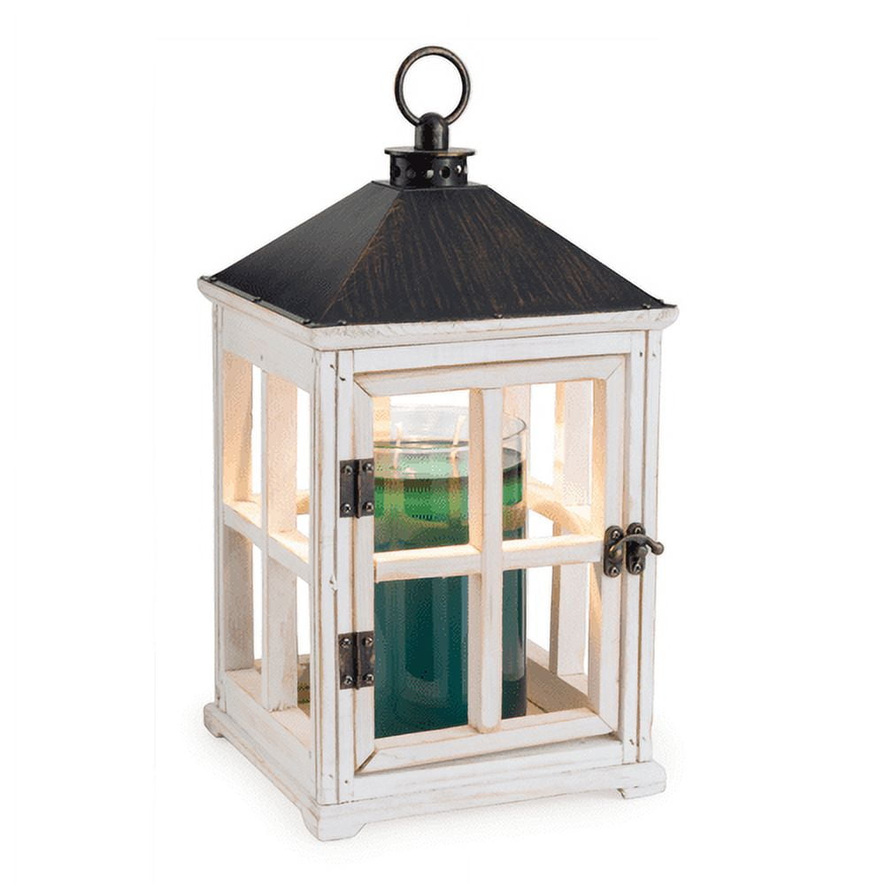 Candle Warmers Etc. Weathered White Candle Warmer Lantern - Walmart.com