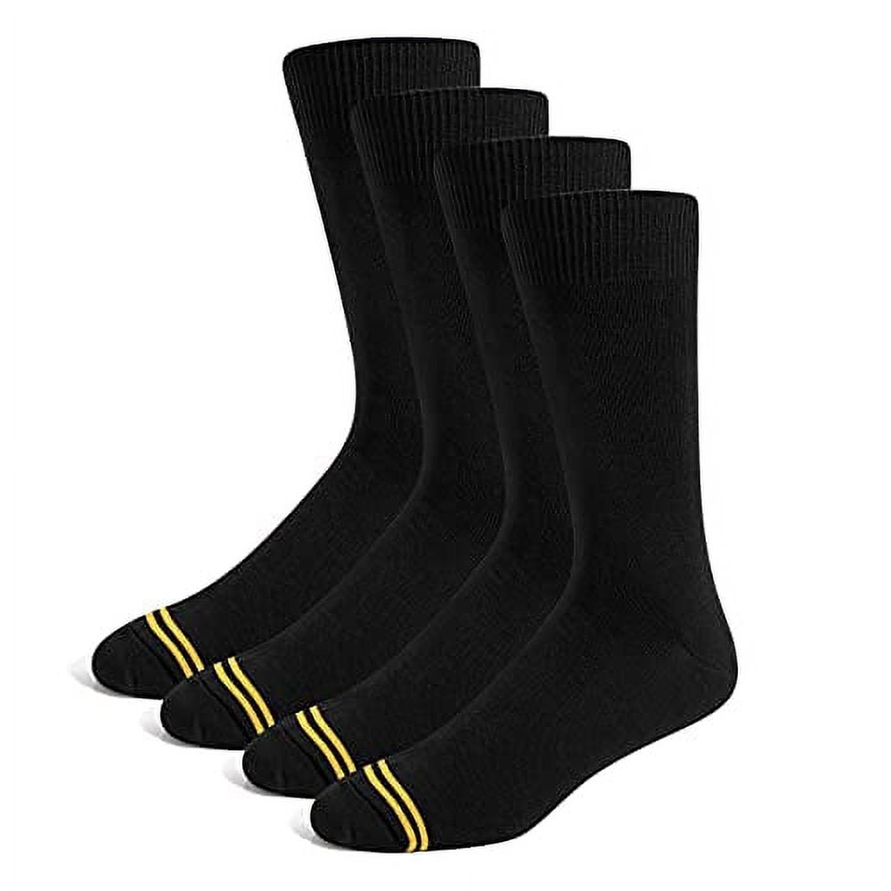 CANDOR AND CLASS Men's Combed Cotton (78%) Crew Socks for Men (Black ...