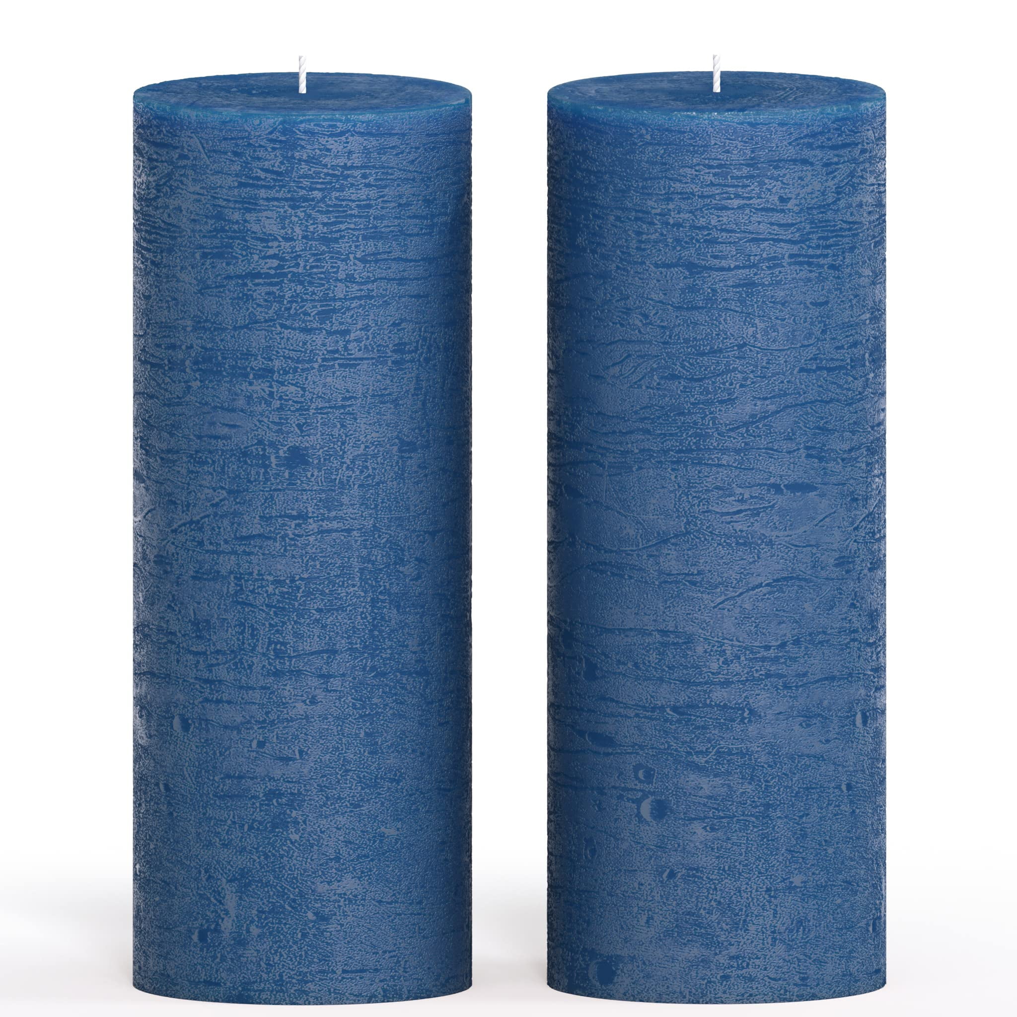 CANDWAX 3x8 Pillar Candle Set of 2 - Decorative Rustic Candles ...