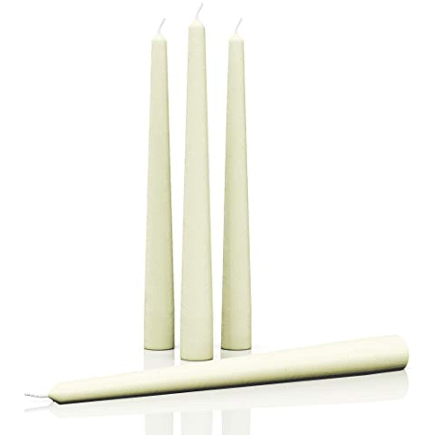 CANDWAX 8 inch Taper Candles Pack of 4 - Dripless Taper Candles and ...