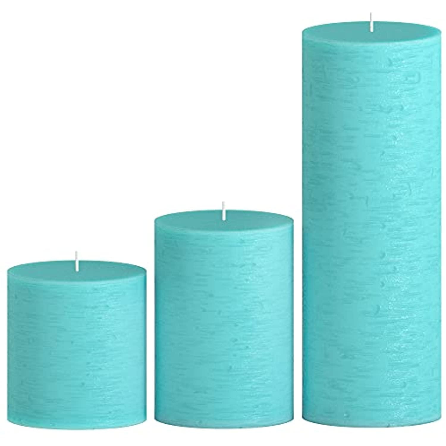 CANDWAX Assorted Candles Pillar - Set of 3 inch Rustic Pillar Candles ...
