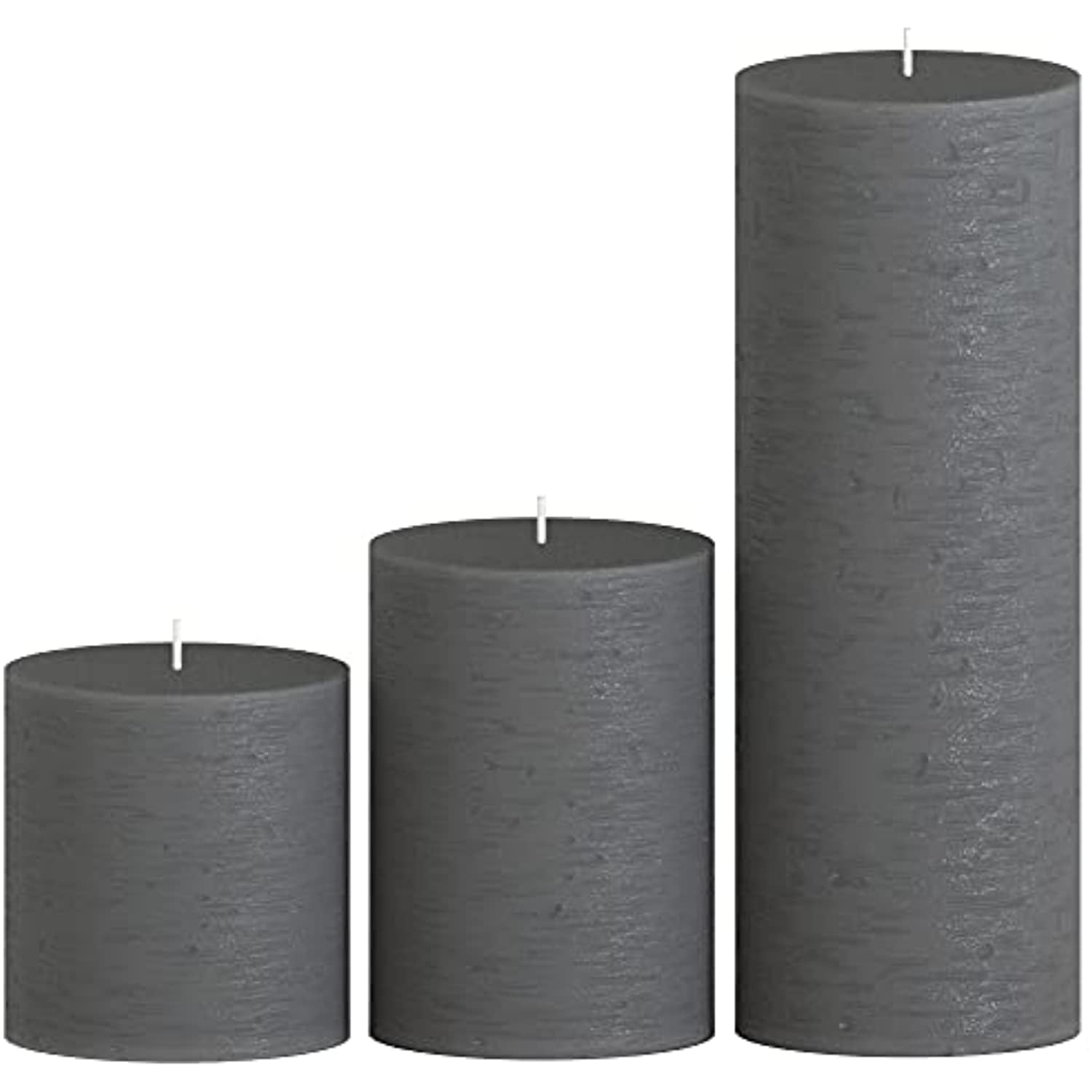 CANDWAX Assorted Candles Pillar - Set of 3 inch Rustic Pillar Candles ...