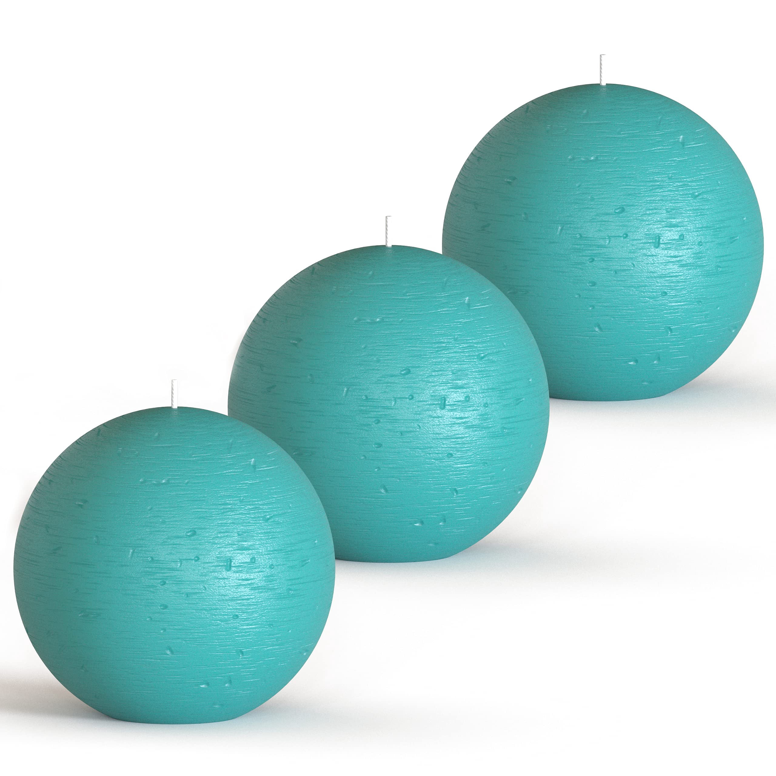 CANDWAX Candle Set of 3 Round Candles Ball 3 Inch - Perfect Candle ...