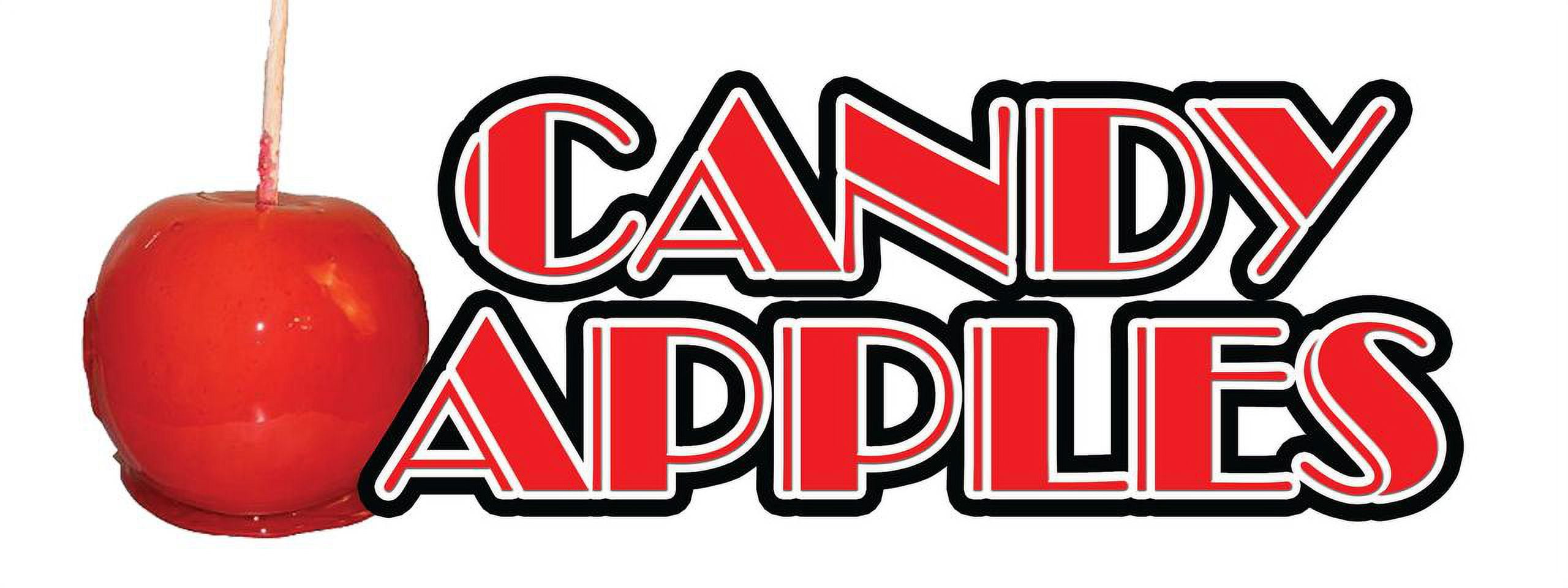 CANDY APPLES Concession Decal caramel apple cart signs - Walmart.com