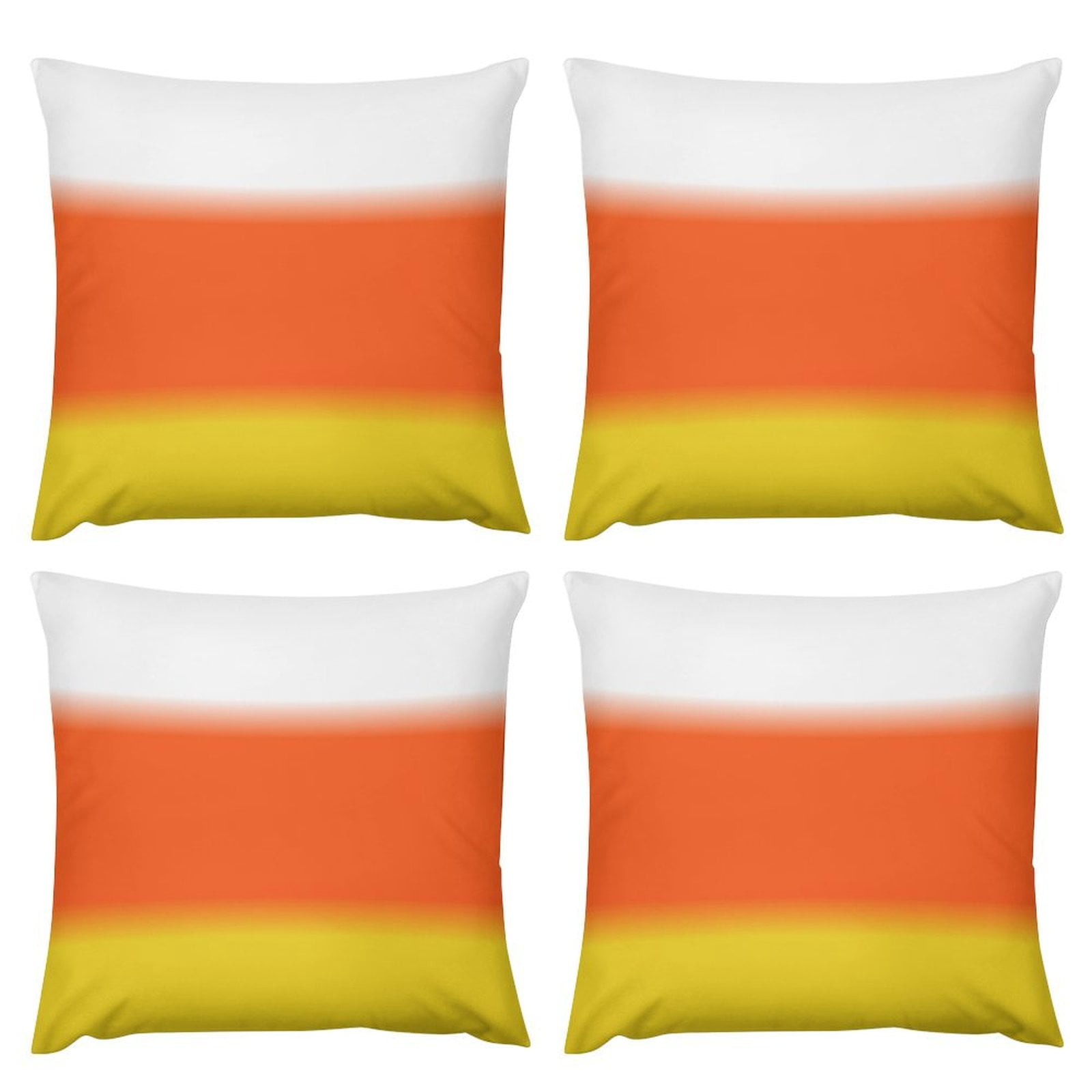CANDY CORN Colors Ombre 4 Pcs Cushion Covers Sofa Cushion Covers Short ...