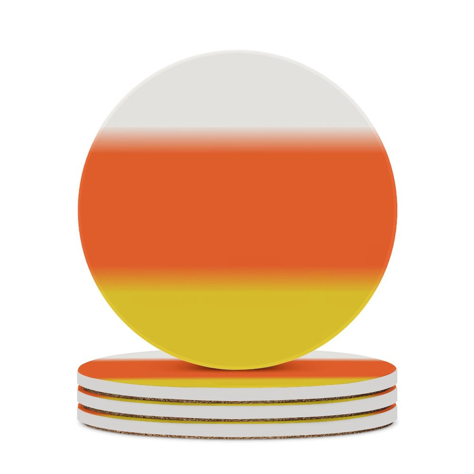 CANDY CORN Colors Ombre Ceramic Coasters Absorbent Coasters for Drinks ...